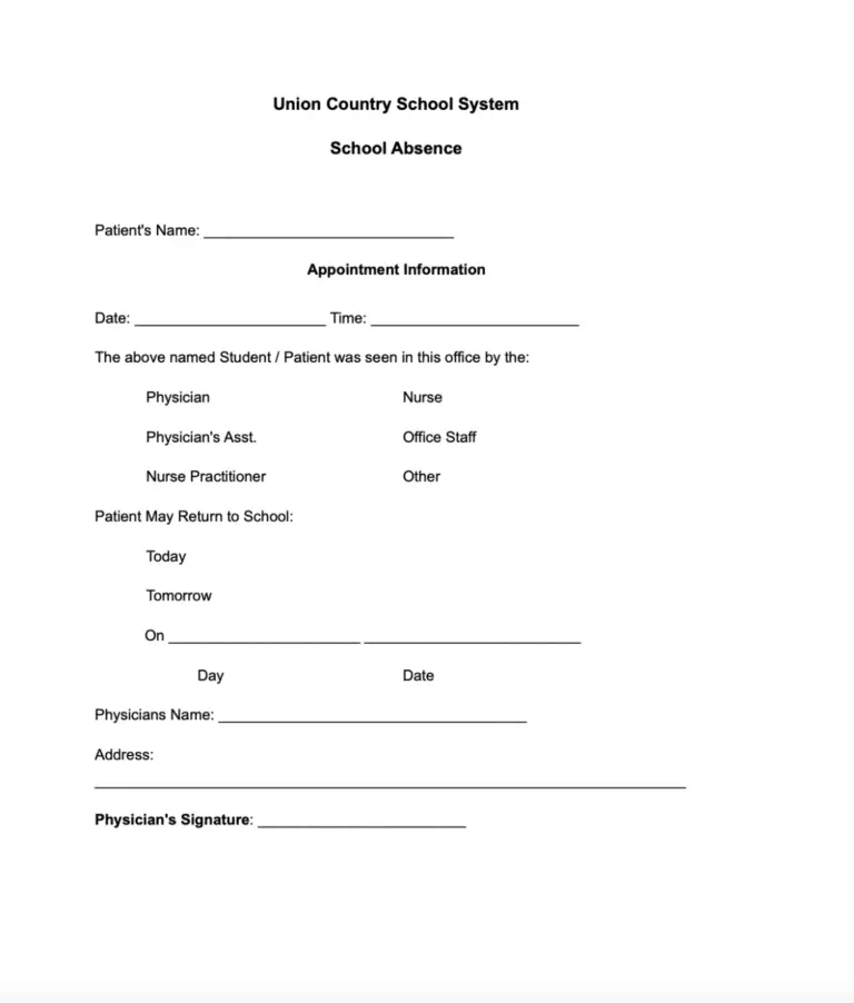 24 Free Fake Doctors Note Templates to Download - Onedesblog