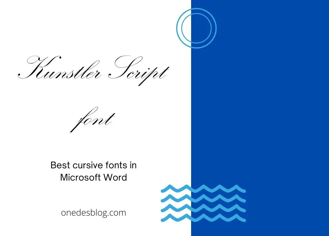 9 Best Cursive Fonts in Microsoft Word - Onedesblog